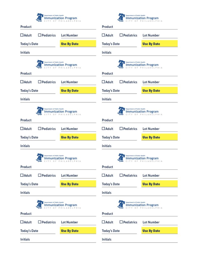 Philadelphia Immunization Program | Handouts & Materials