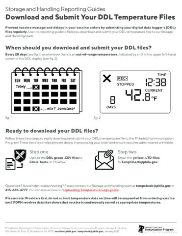 Philadelphia Immunization Program | Routine-Immunization-DDL-Temperature-Reporting-Guide-1.19.23