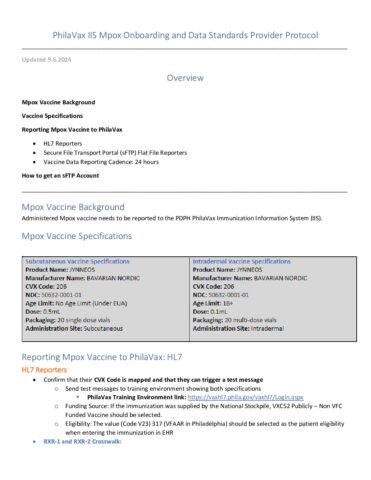 Philadelphia Immunization Program | PhilaVax-IIS-Mpox-Onboarding-and ...